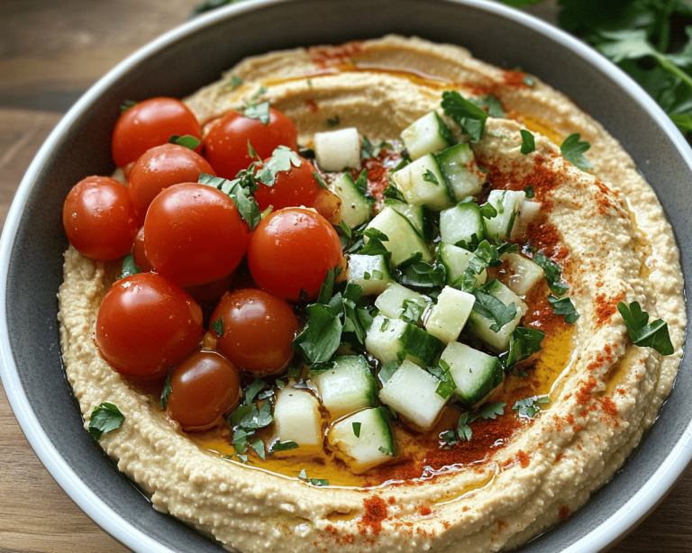 Greek Style Loaded Hummus – Welcome Home