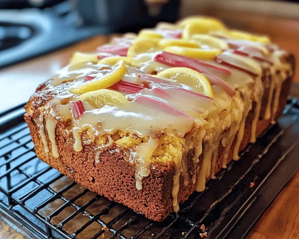 Lemon Rhubarb Loaf with Glaze – Welcome Home