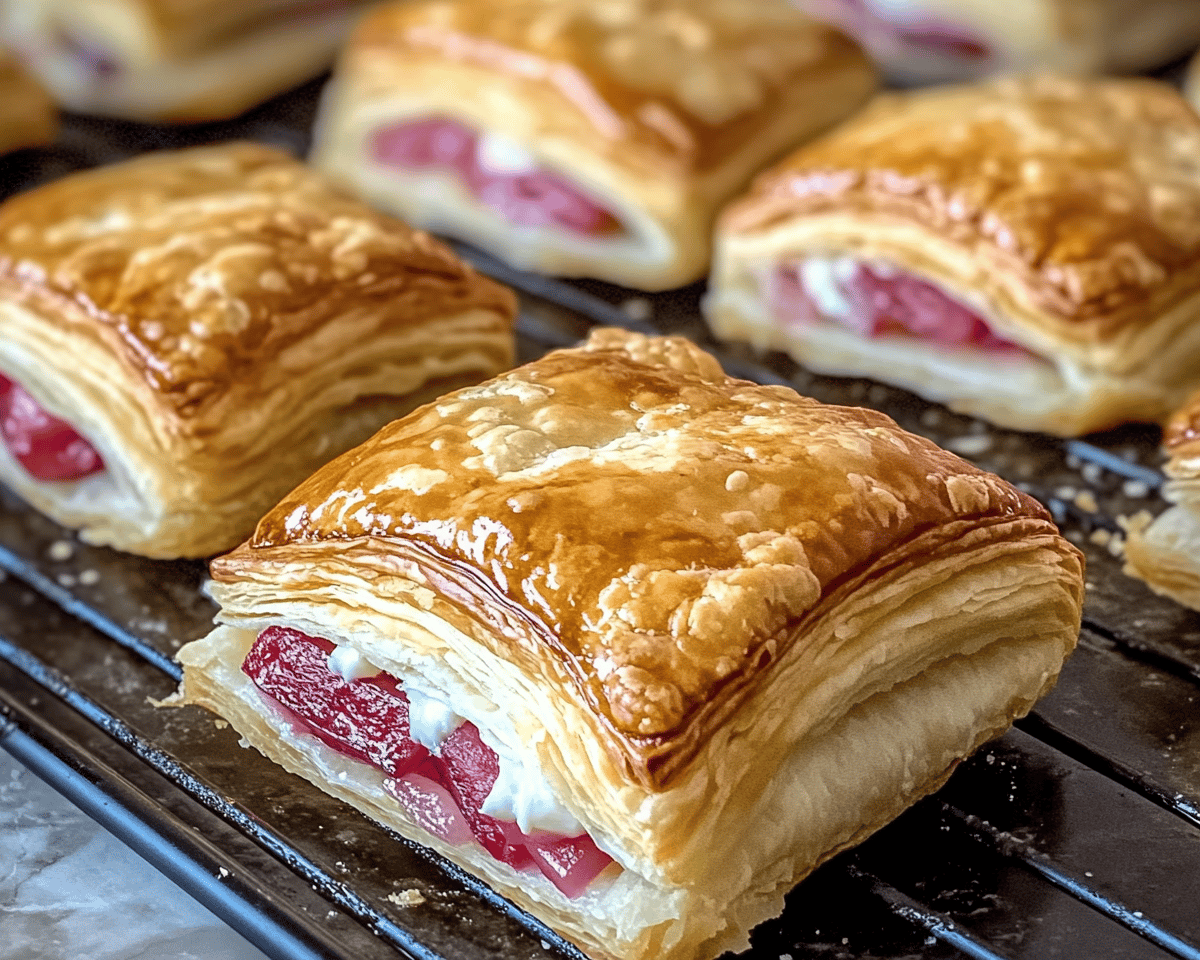 Rhubarb Cream Cheese Puff Pastries – Welcome Home