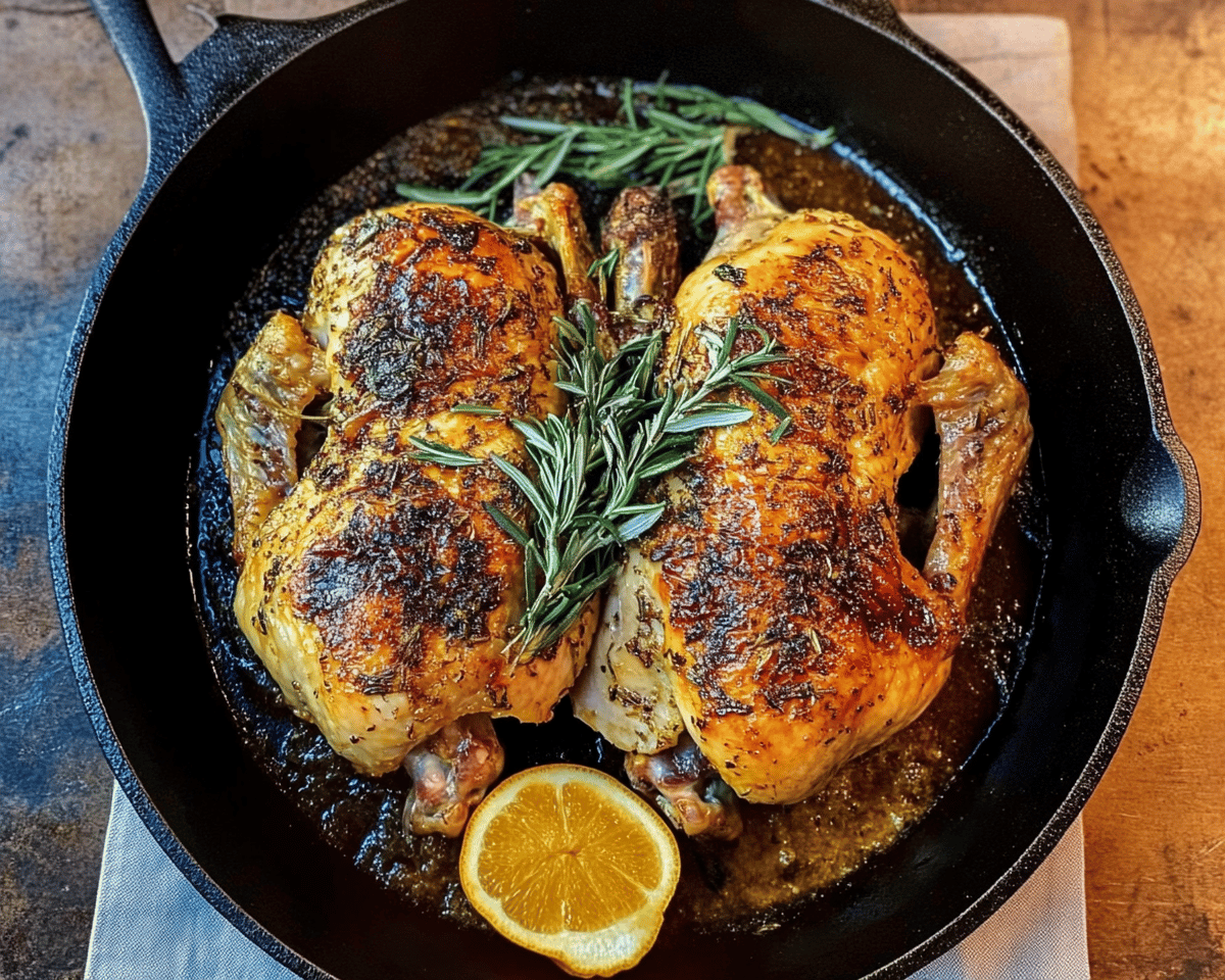 Unlock the Secret to Perfect Spatchcock Chicken in a Cast Iron Skillet ...