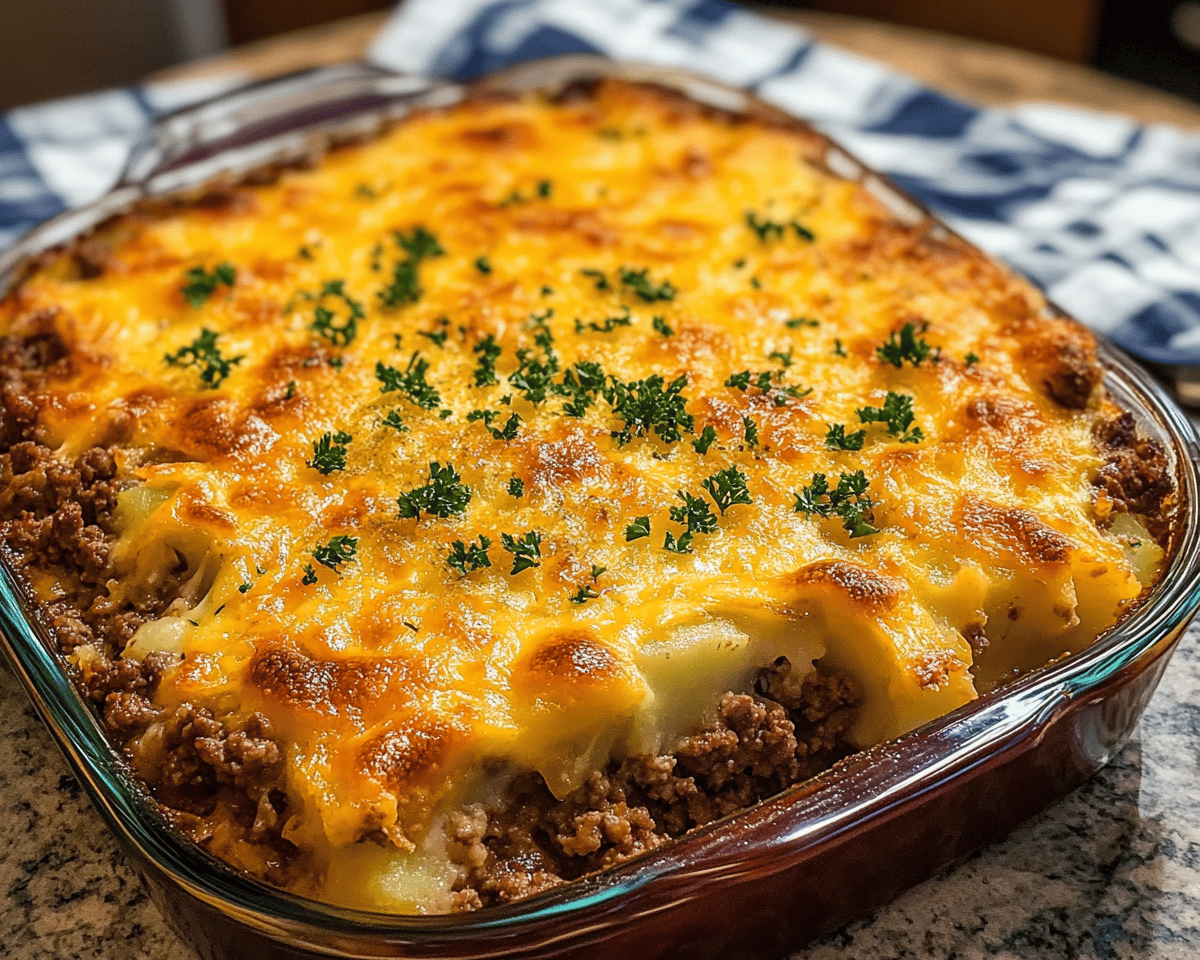 Cheesy Ground Beef and Potato Casserole – Welcome Home