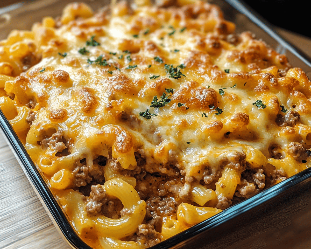 Cheesy Macaroni Hamburger Dish – Hearty, Cheesy & Family-Approved ...