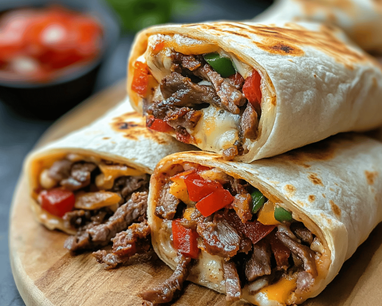 Delicious Crispy Philly Cheesesteak Wraps – Welcome Home