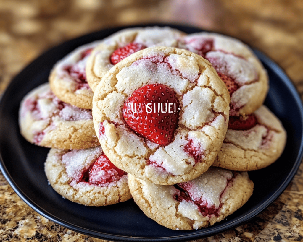 Double Strawberry Sugar Cookies – Soft, Sweet & Bursting with Berry ...