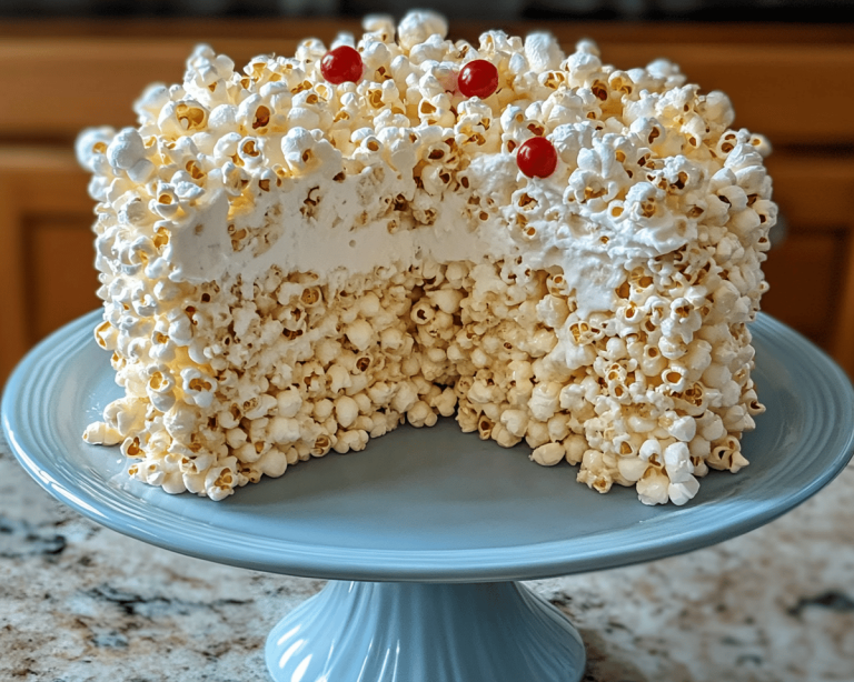 Easy No-Bake Popcorn Cake Recipe – Welcome Home